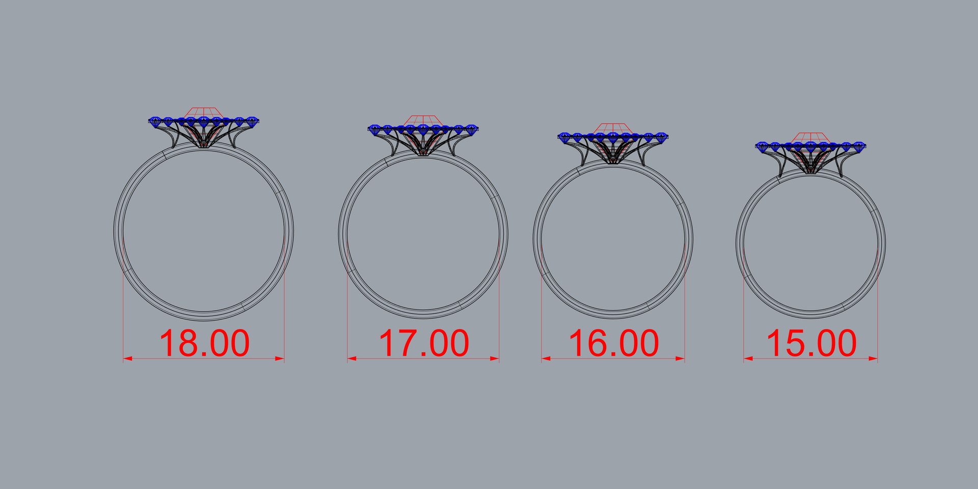 3D Model Rings Sizes - TurboSquid 1645813