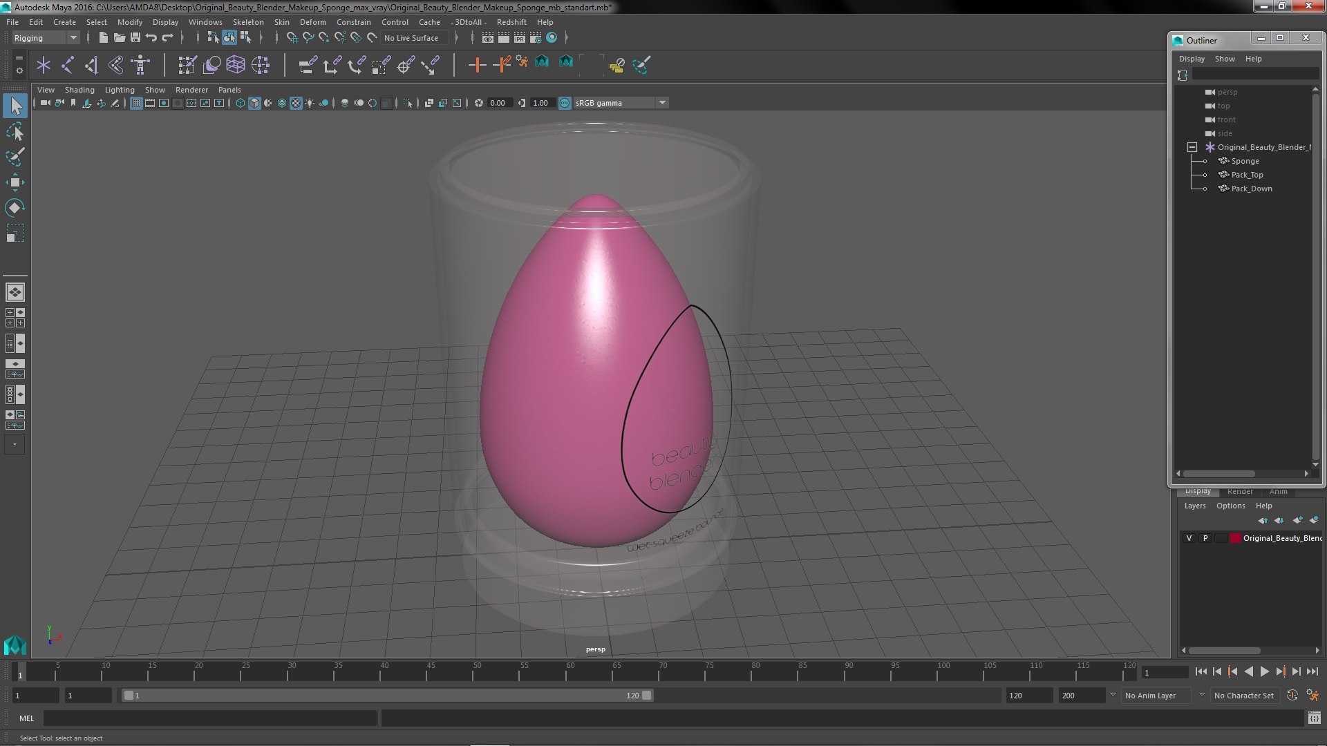Original Beauty Blender Makeup Sponge 3D Model - TurboSquid 2047649