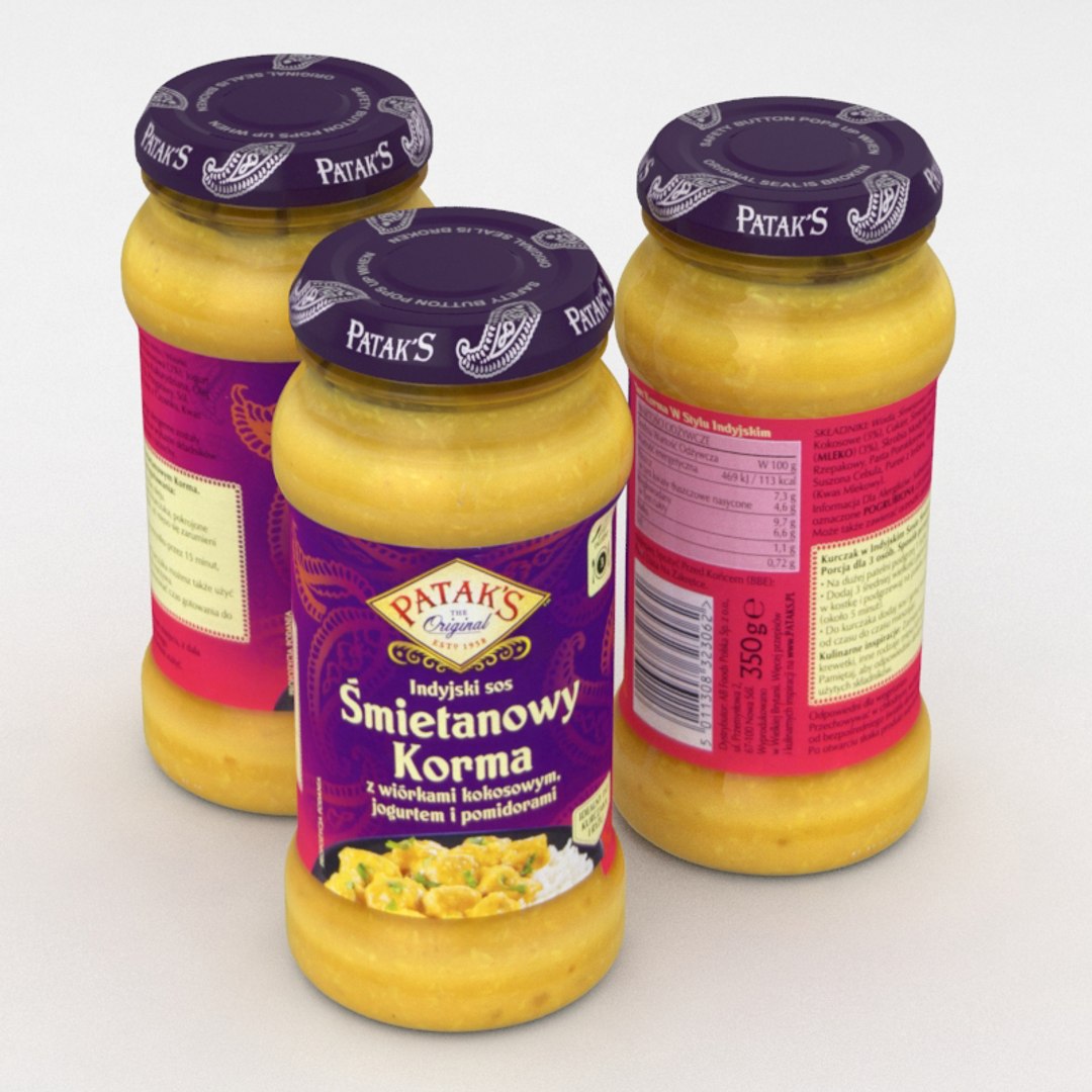 Patak Jar 350g 3D Model - TurboSquid 1301706