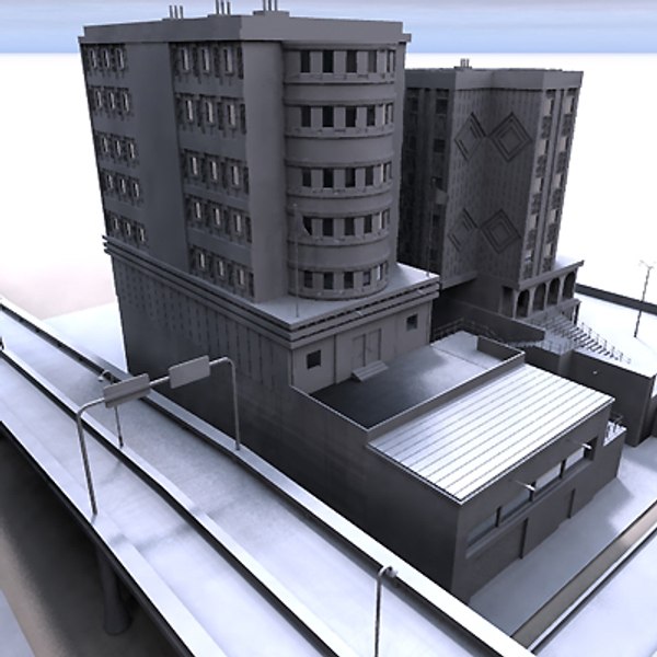 3d model modern city