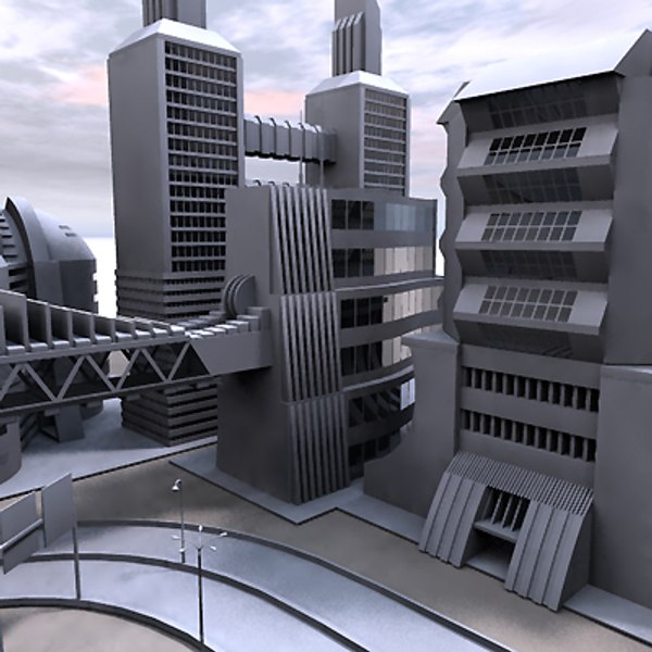 3d model modern city