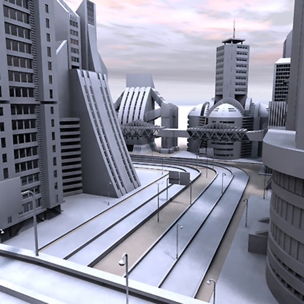 3d model modern city