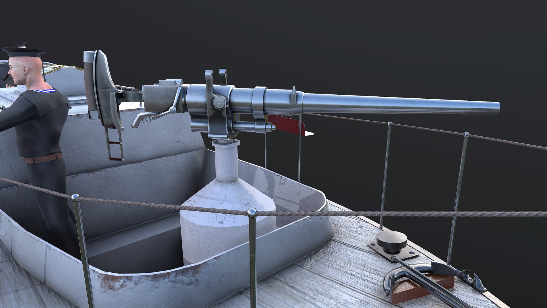 Boat gun 3D model - TurboSquid 1282482