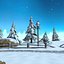 Winter Christmas Snow 3d Model