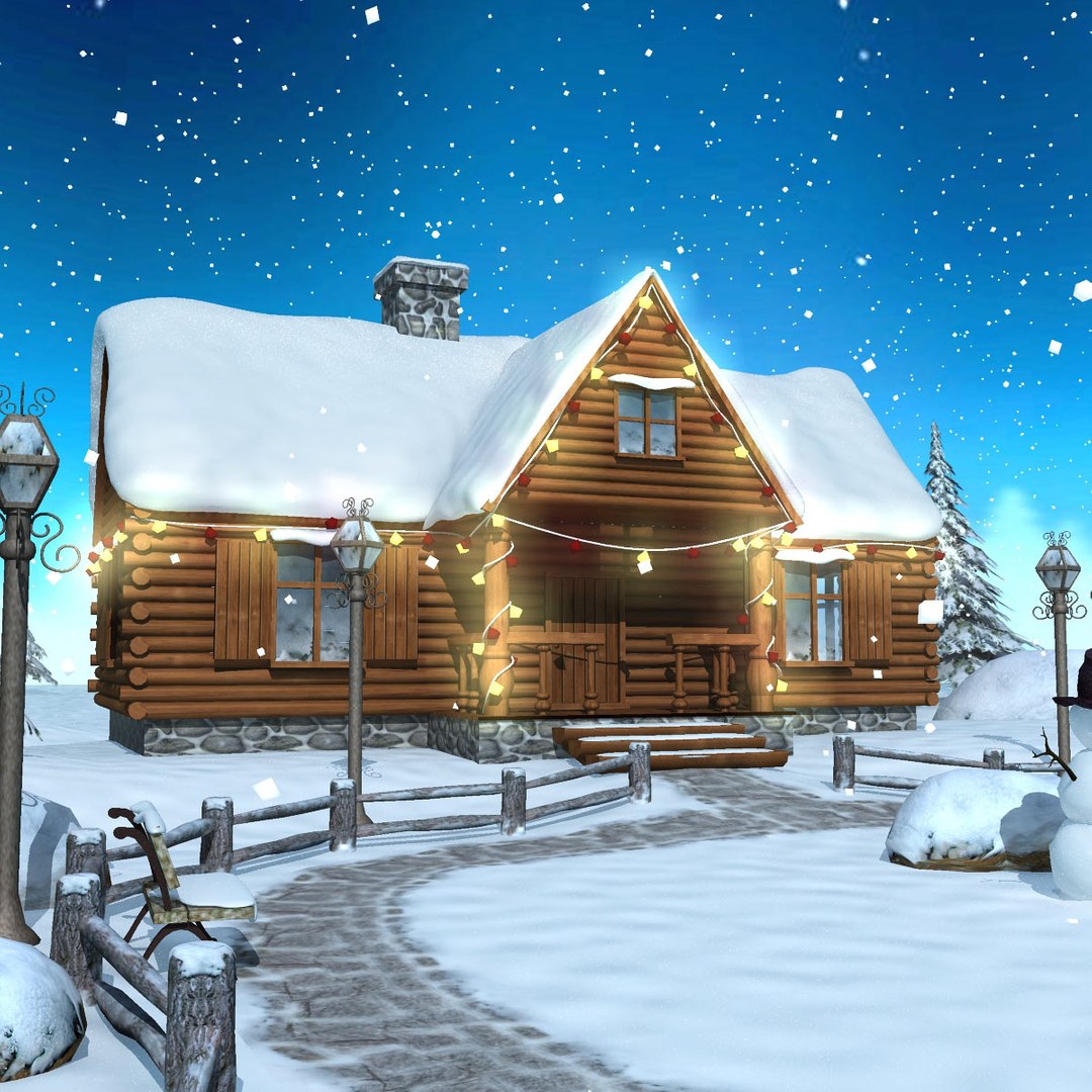 Winter Christmas Snow 3d Model