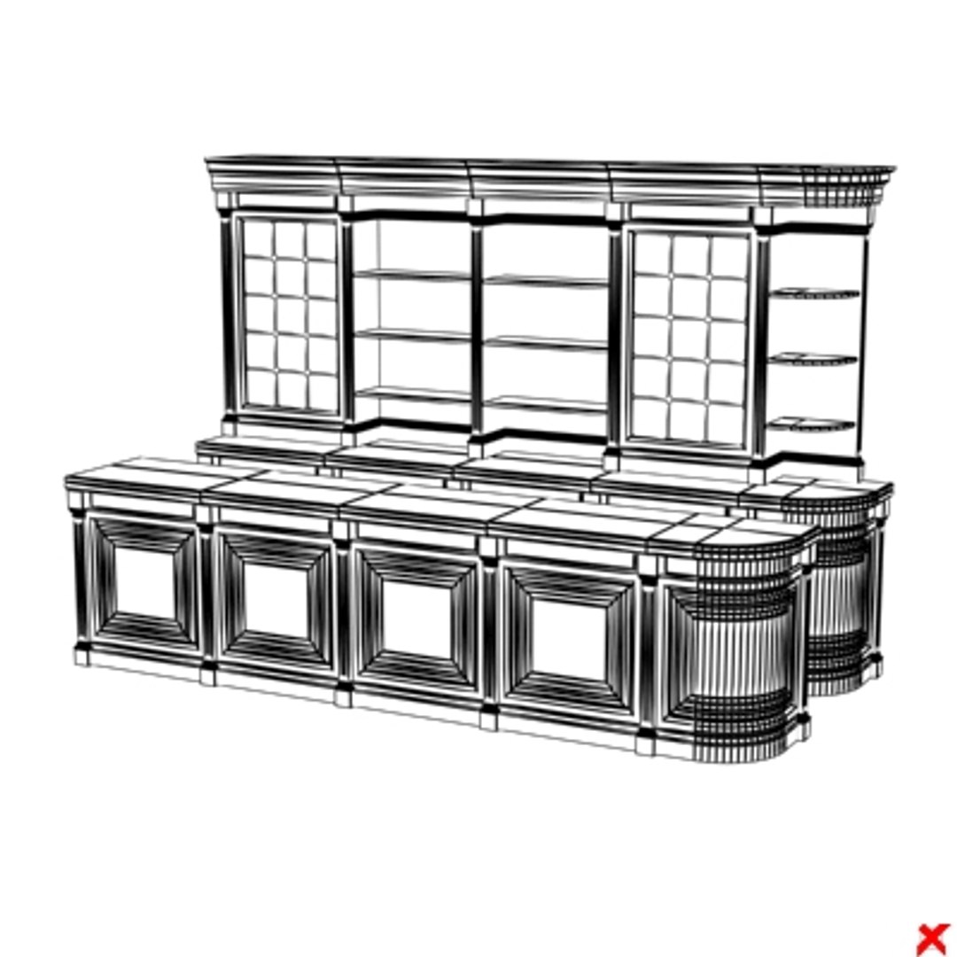 Bar Counter 3d 3ds