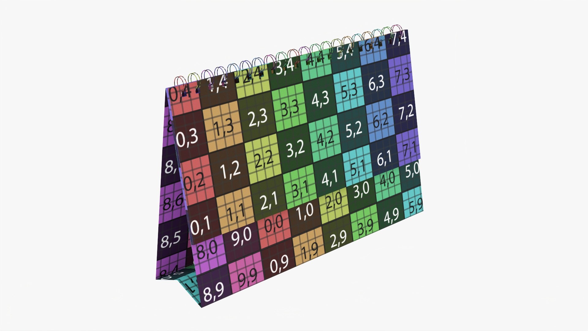 Desk Flip-top Calendar Mockup 01 Model - TurboSquid 1766346