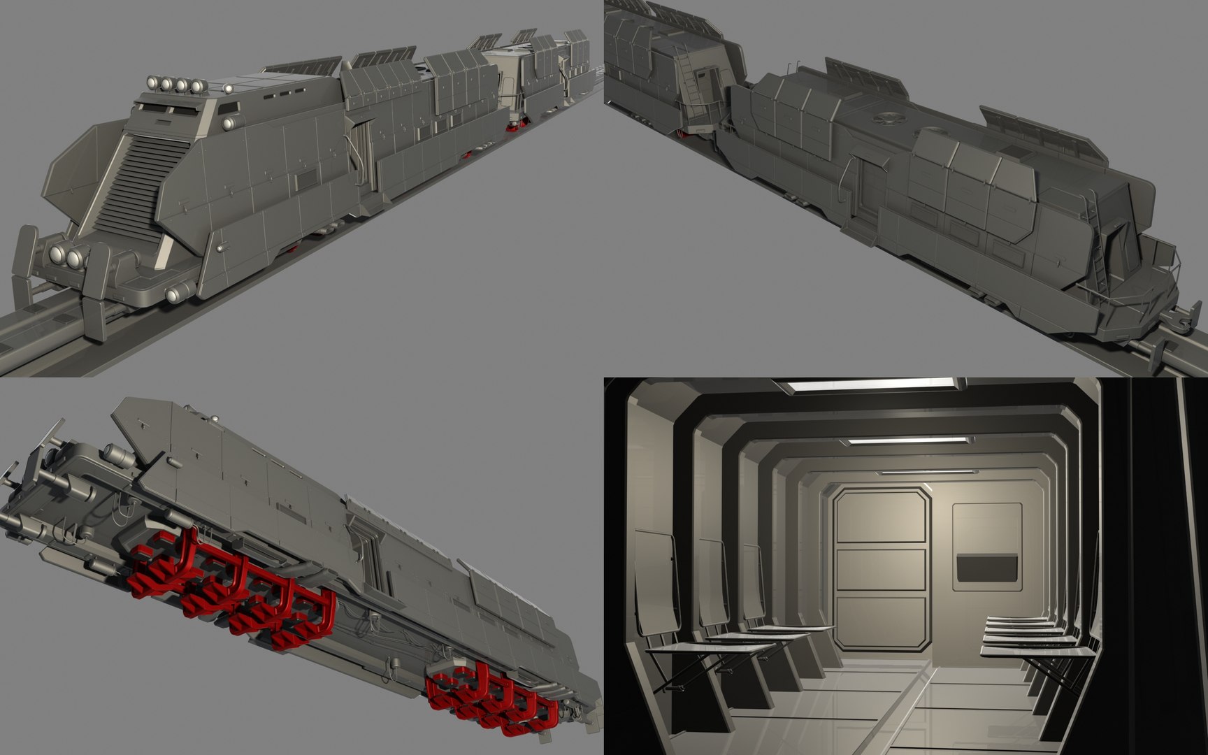 3ds max armored train maglev