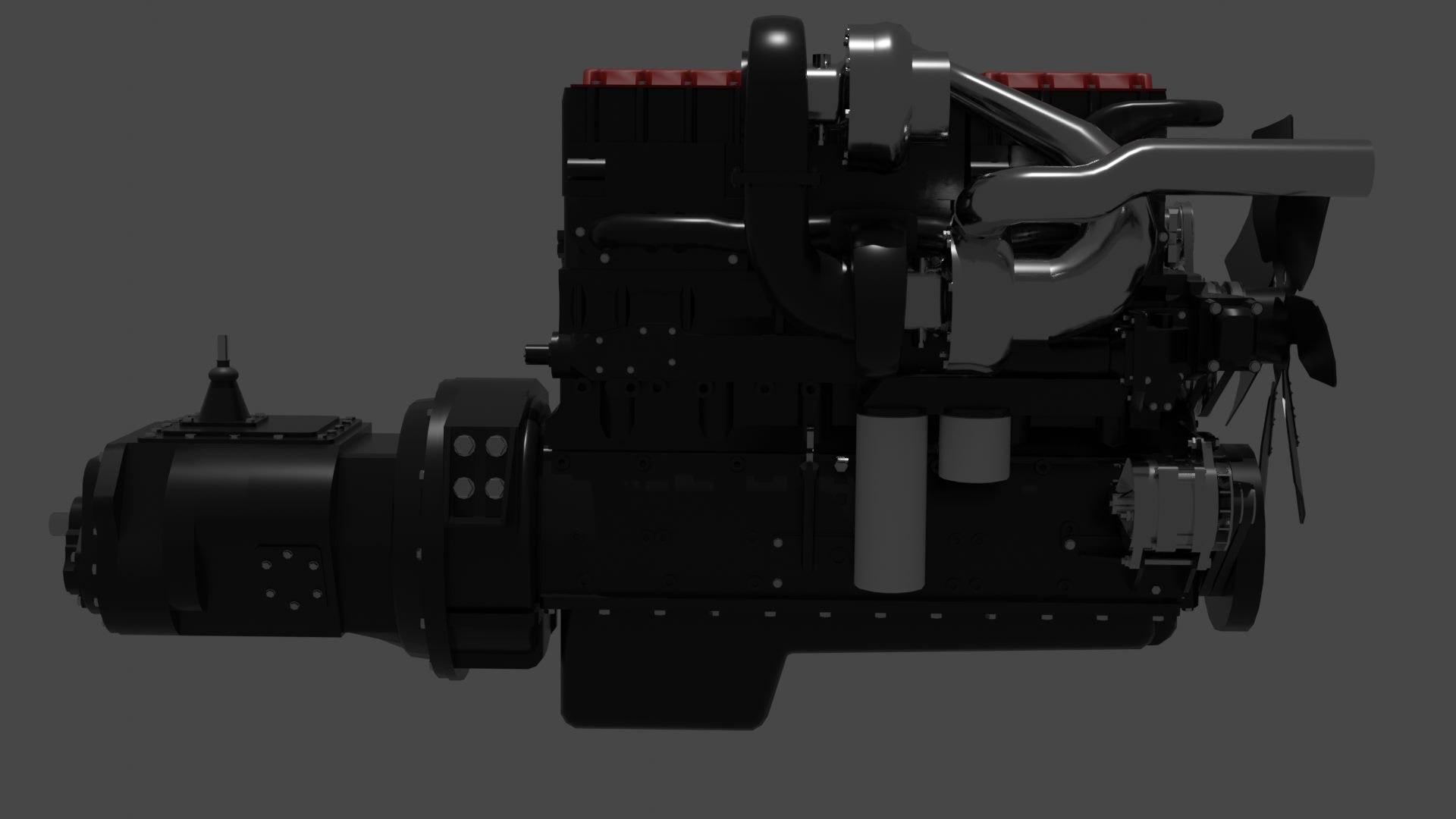 3D N14 Twin Turbo Model - TurboSquid 1900117