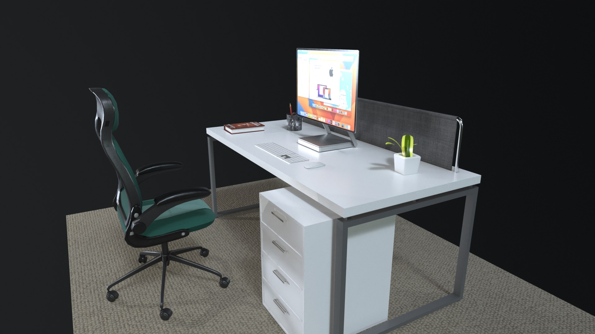 Workstation 3D Model - TurboSquid 2136045