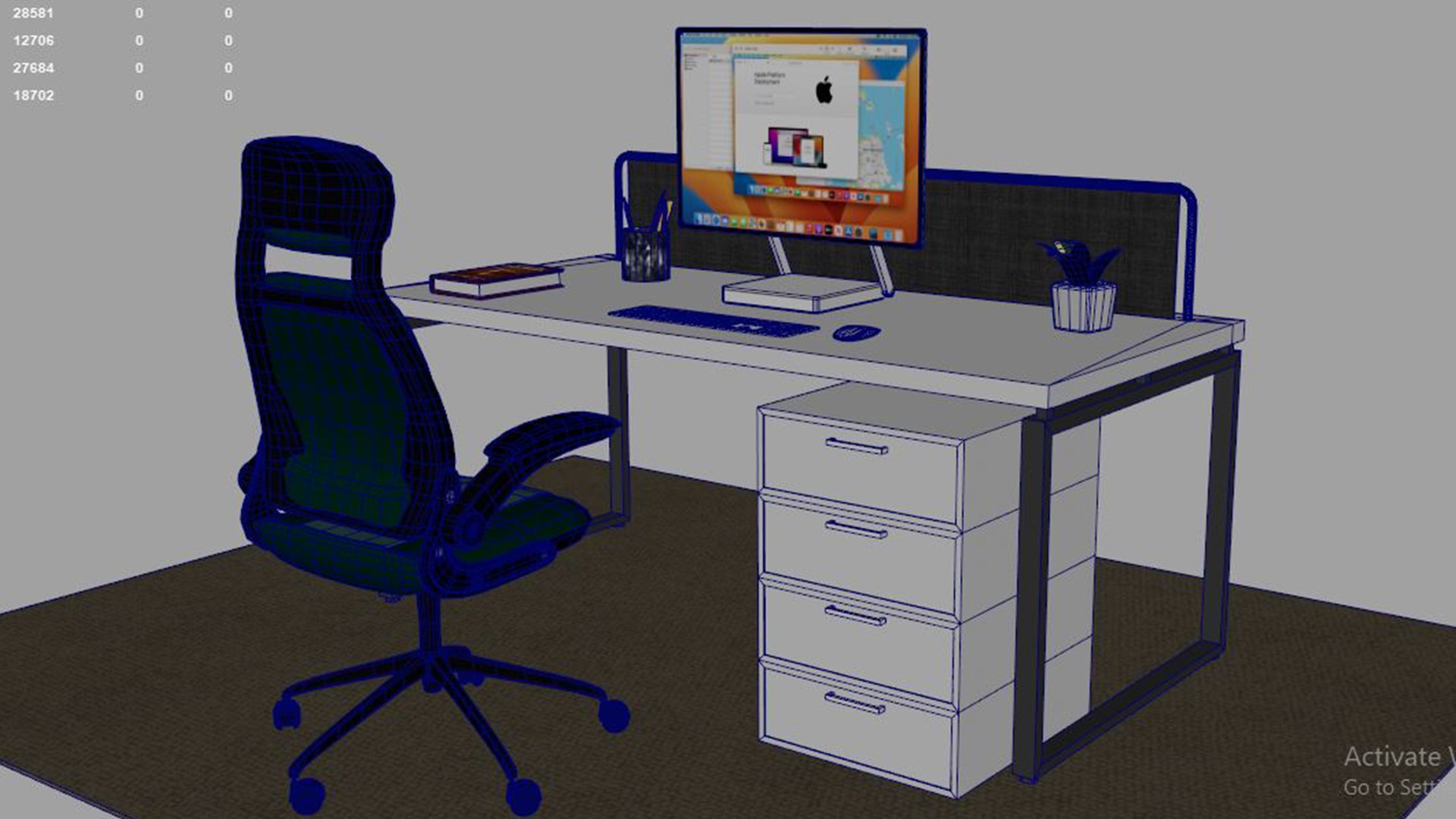 Workstation 3D Model - TurboSquid 2136045
