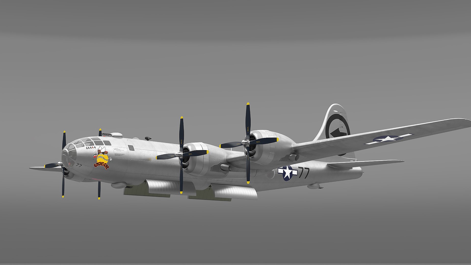 3D Boeing B-29 Bockscar Flying - TurboSquid 2379419