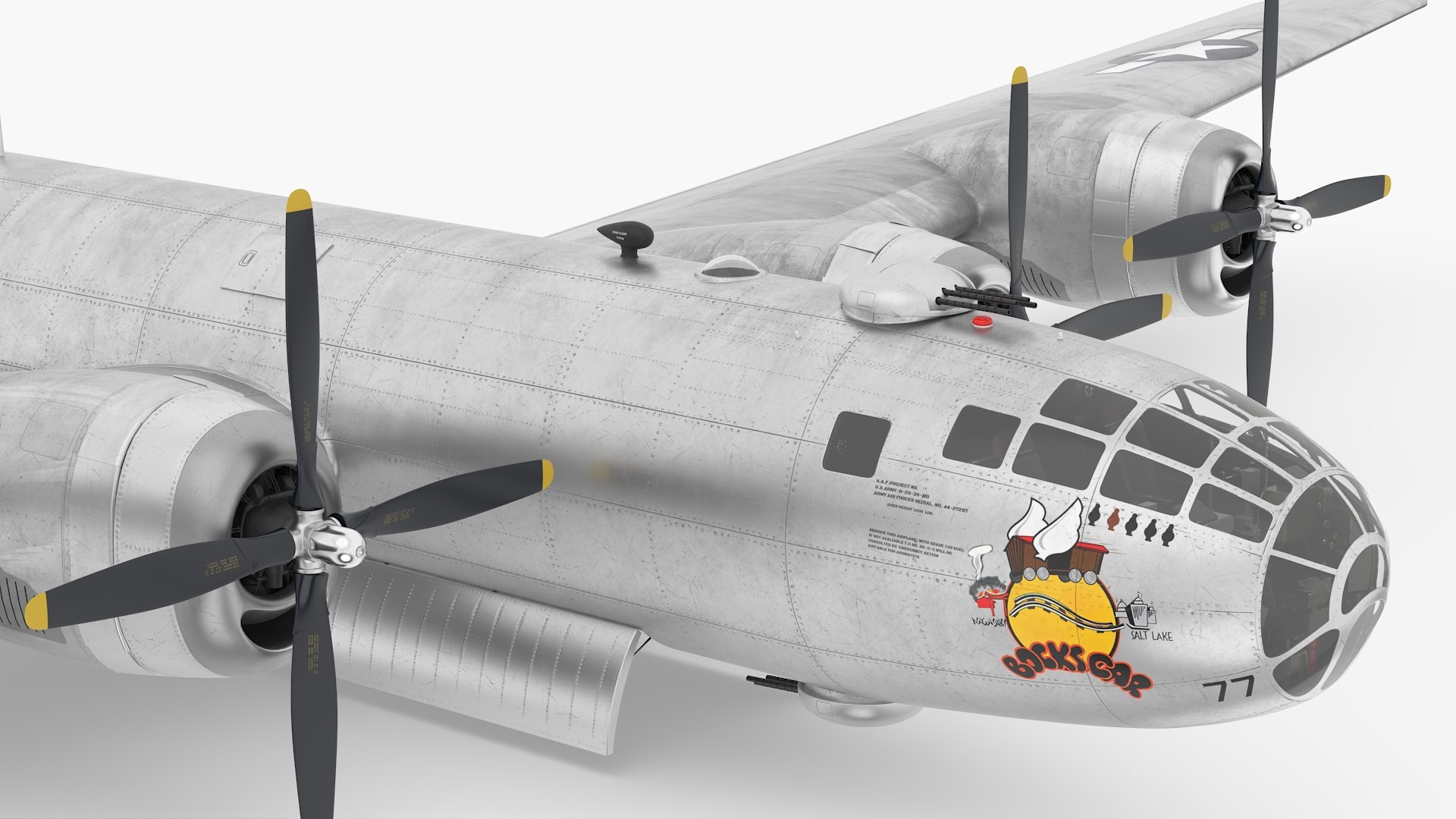 3D Boeing B-29 Bockscar Flying - TurboSquid 2379419