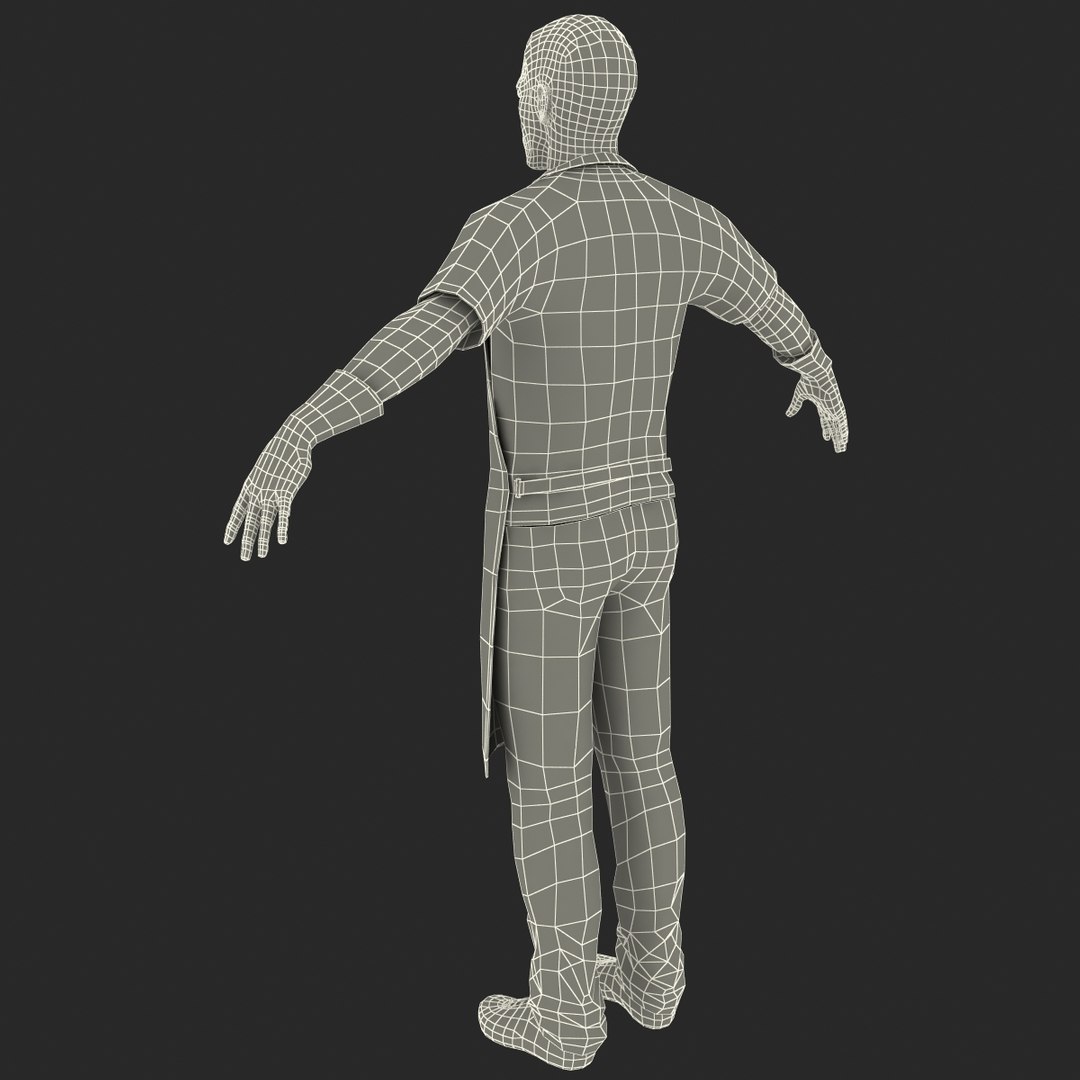 cleaner man 3d model