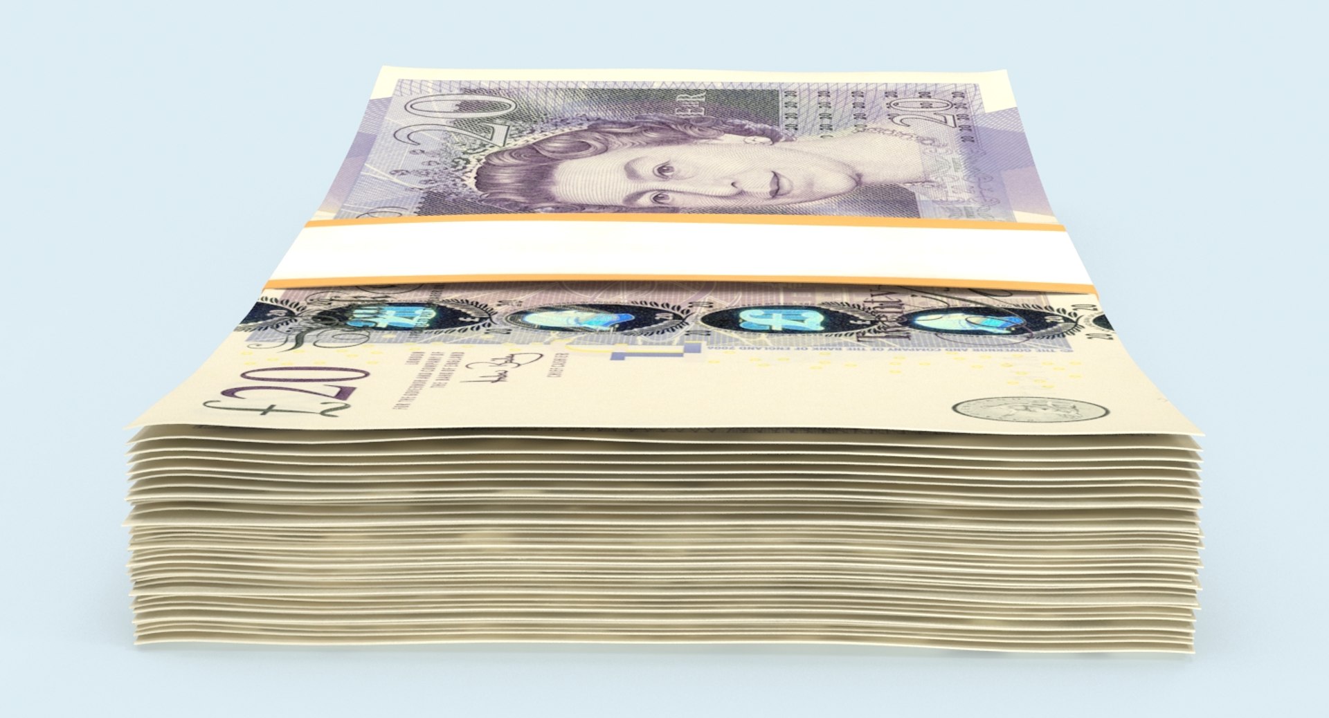 3D Model 20-pound-note---stack | 1145016 | TurboSquid