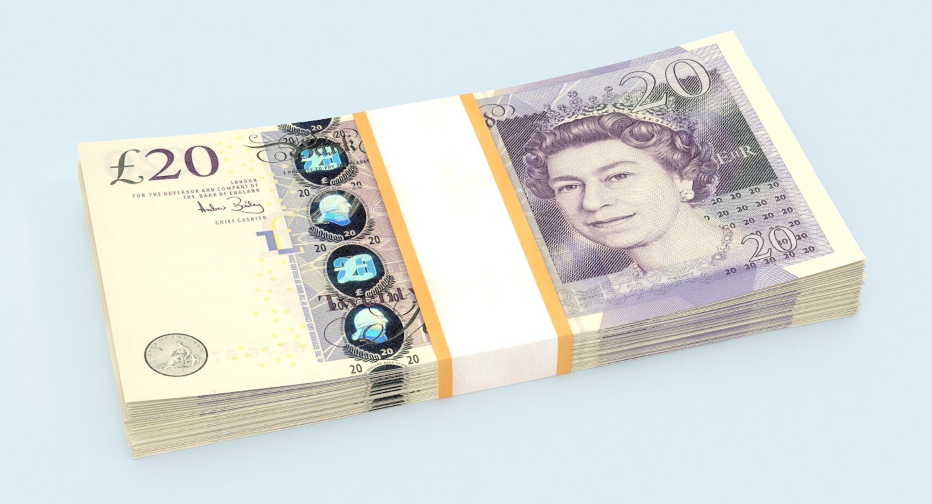 3D Model 20-pound-note---stack | 1145016 | TurboSquid