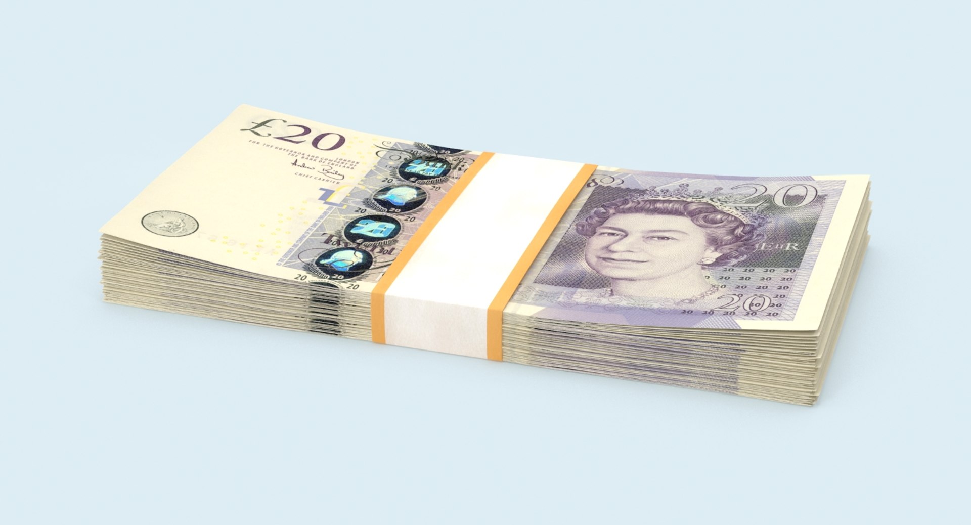 3D Model 20-pound-note---stack | 1145016 | TurboSquid