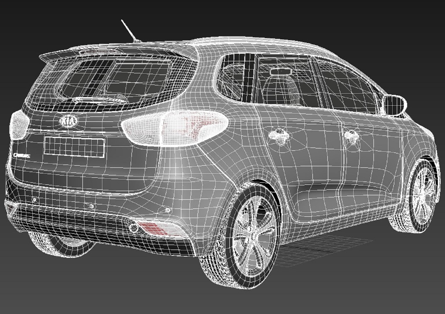 3d 2013 2014 car kia model