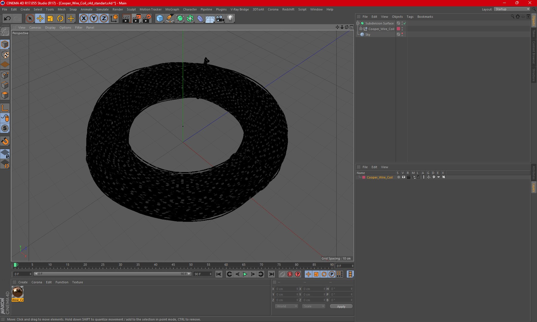 3D Cooper Wire Coil - TurboSquid 2185966