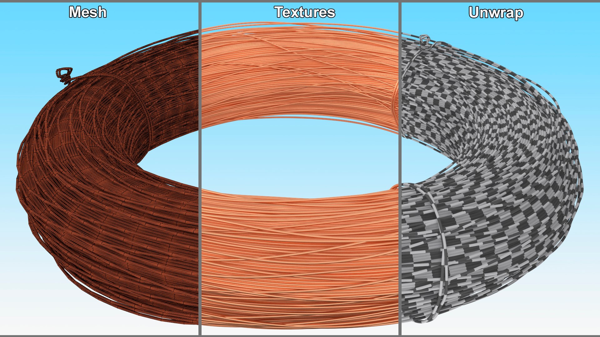 3D Cooper Wire Coil - TurboSquid 2185966