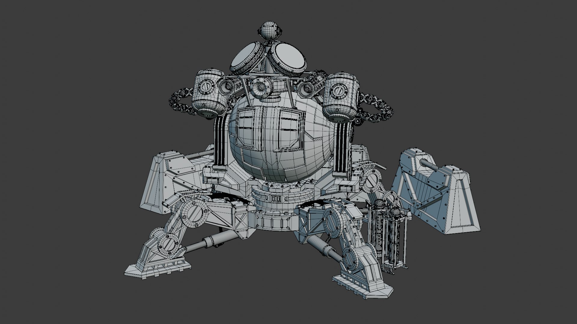 3D Manned Turret With Control Cockpit - TurboSquid 2164347