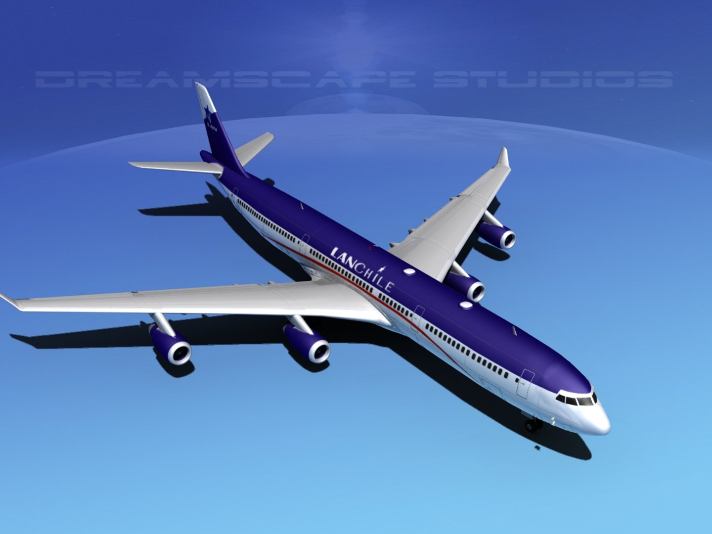 airline a340-600 airbus a340 3d model