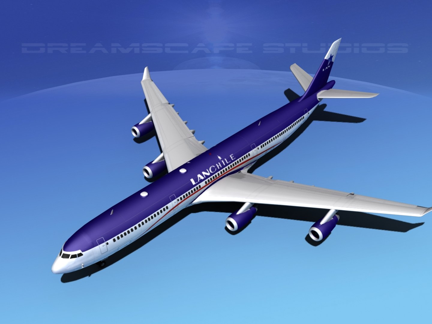airline a340-600 airbus a340 3d model