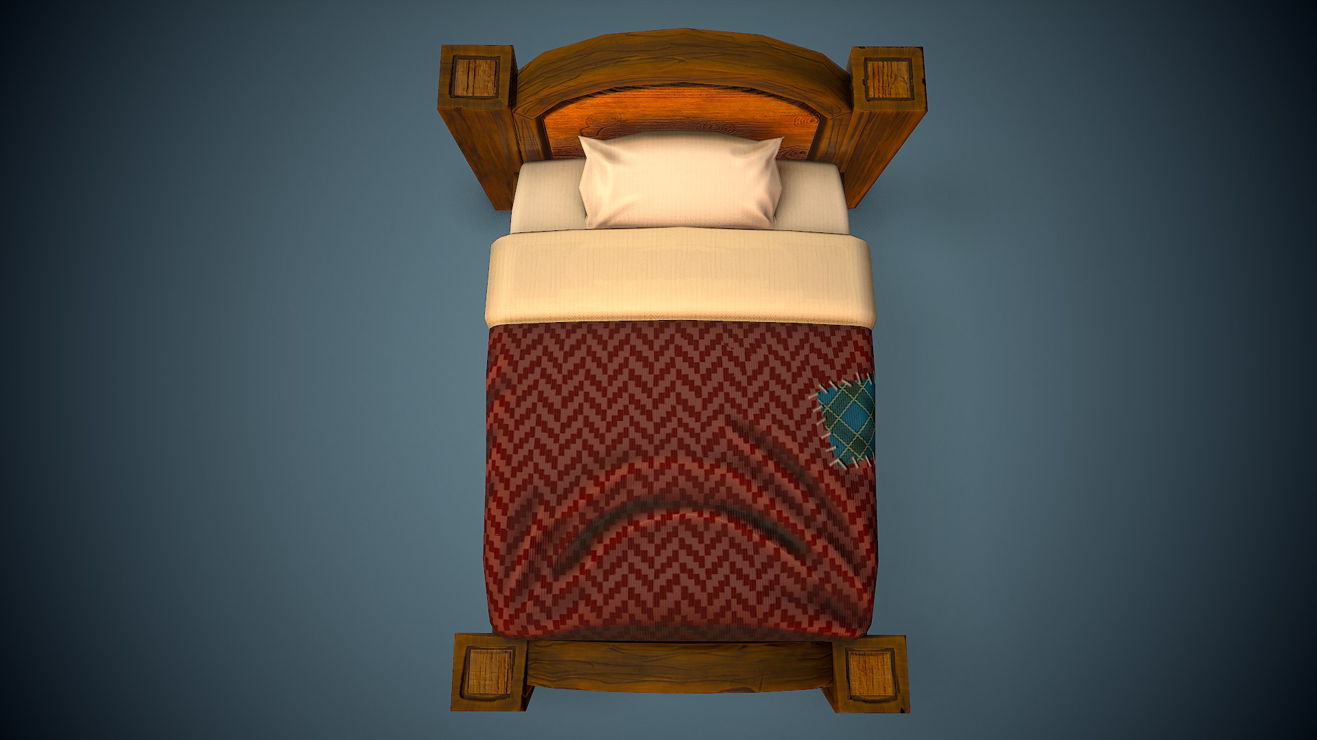 3D Model Stylized Cartoon Bed - TurboSquid 1500900