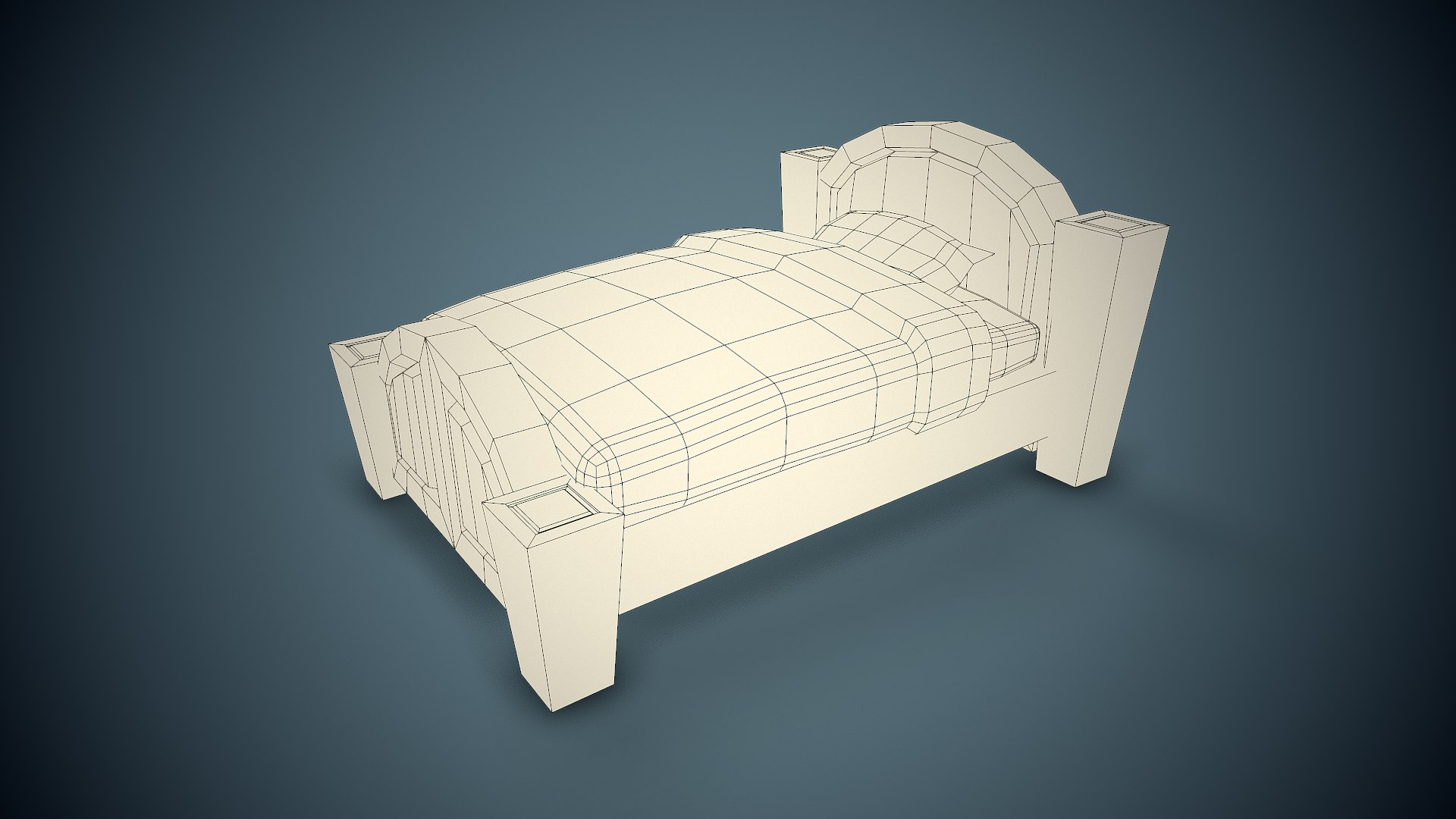 3D Model Stylized Cartoon Bed - TurboSquid 1500900
