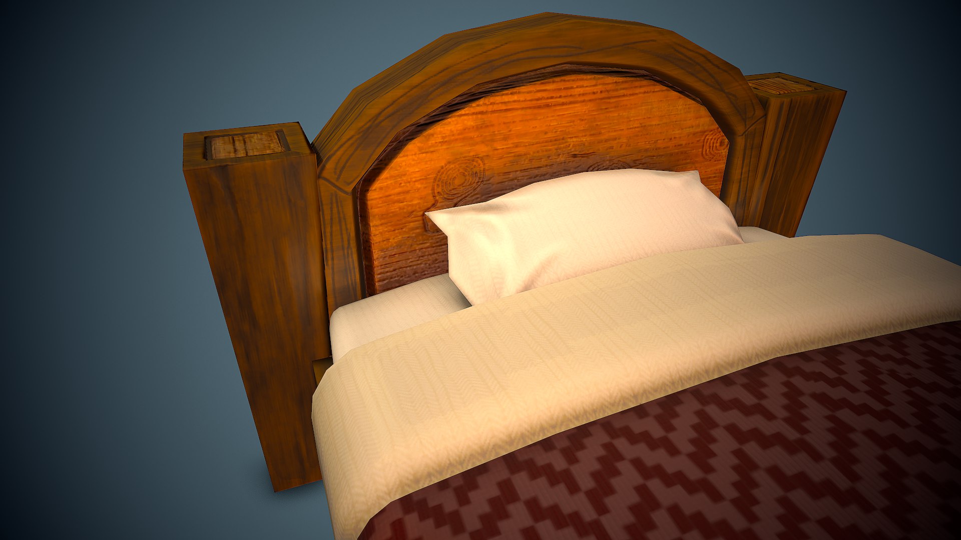 3D Model Stylized Cartoon Bed - TurboSquid 1500900