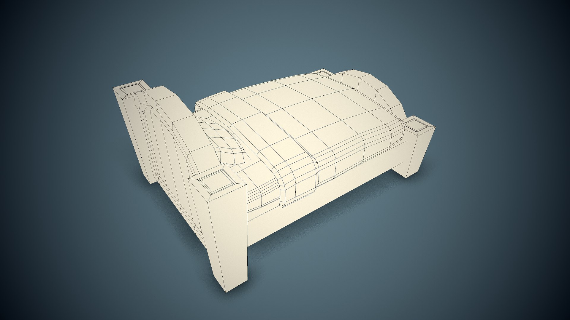 3D Model Stylized Cartoon Bed - TurboSquid 1500900