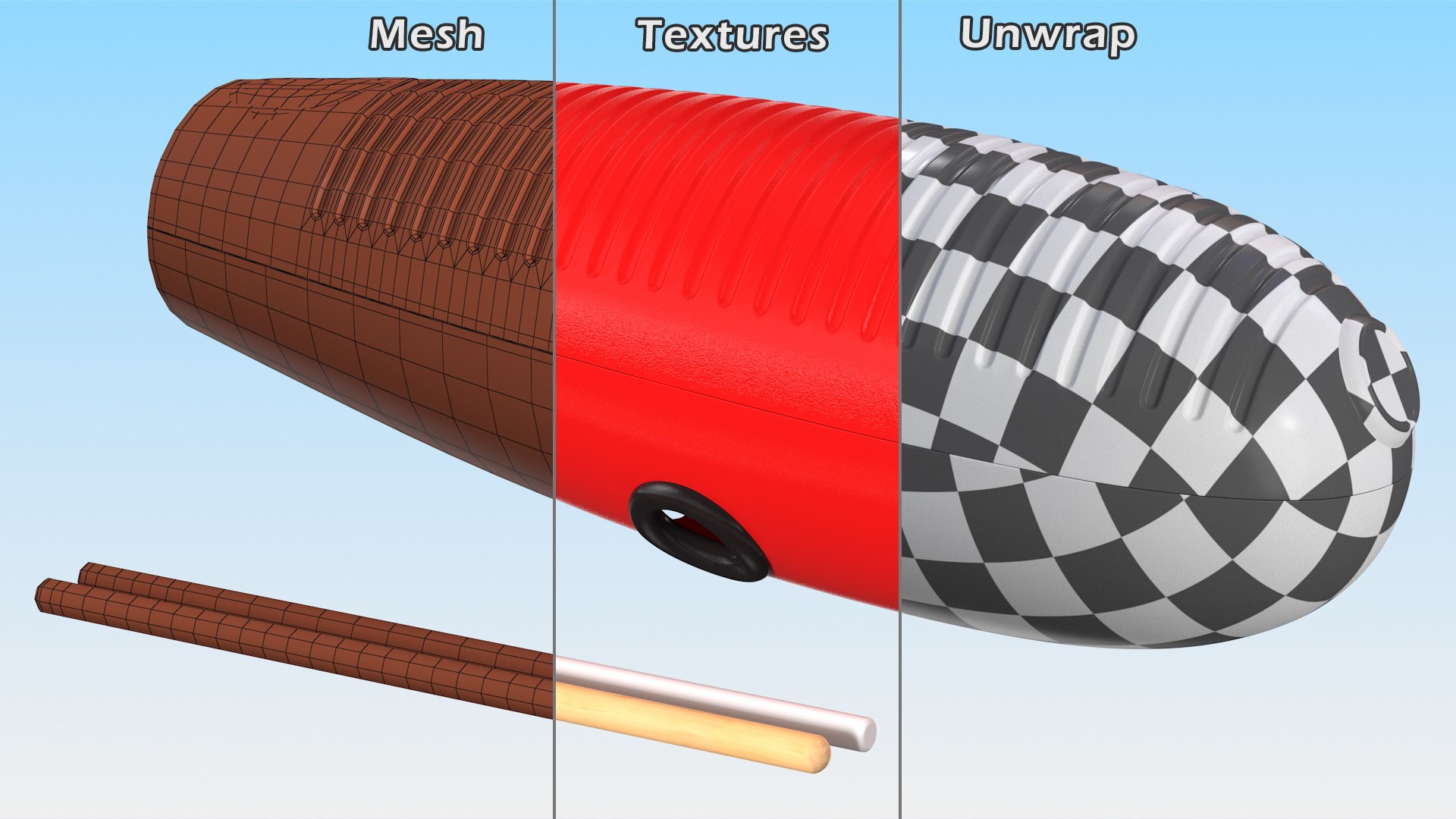 3D Model Samba Percussion Instrument Scraper - TurboSquid 1645904