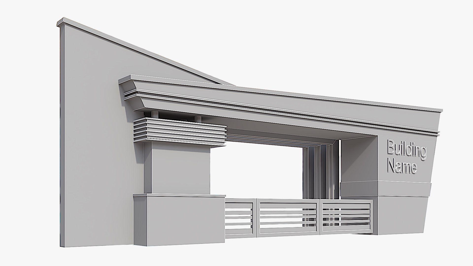 Entrance Gate 3D Model - TurboSquid 1437013