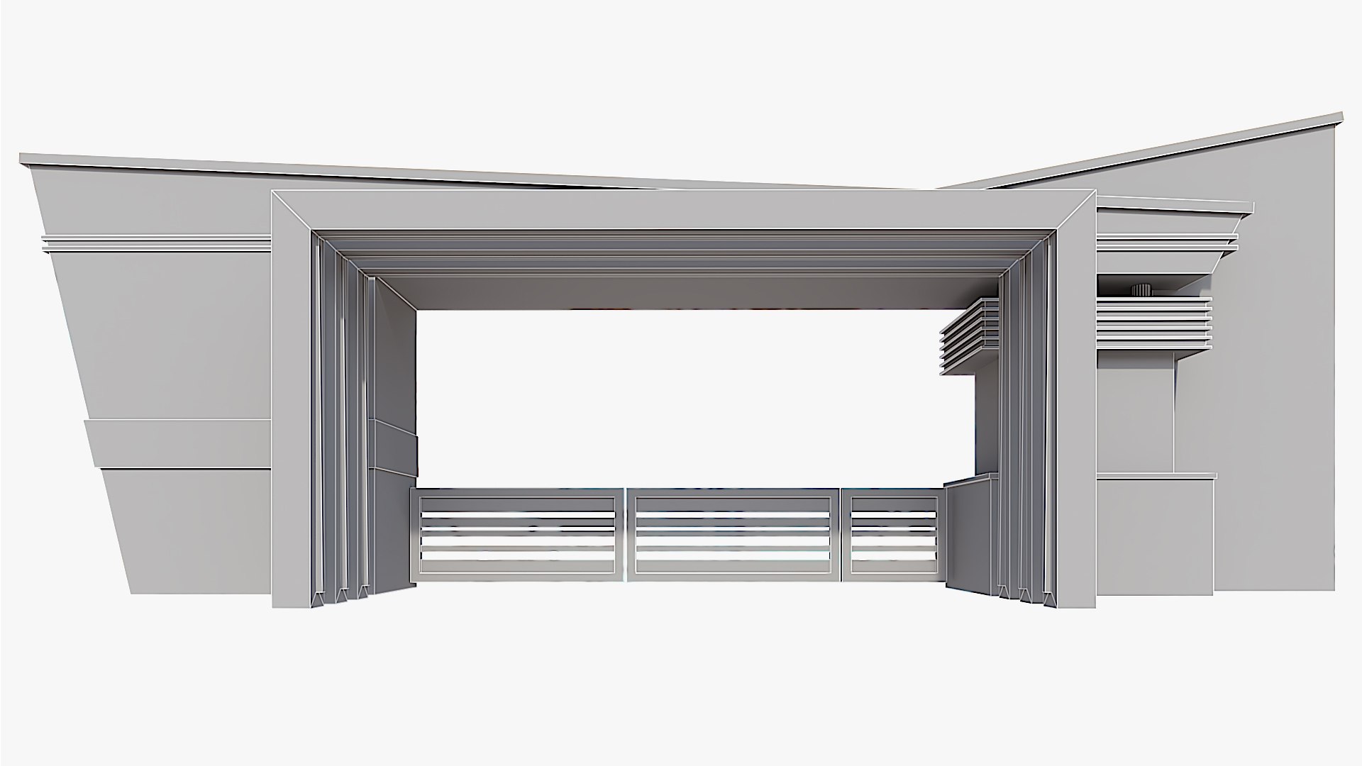 Entrance Gate 3D Model - TurboSquid 1437013