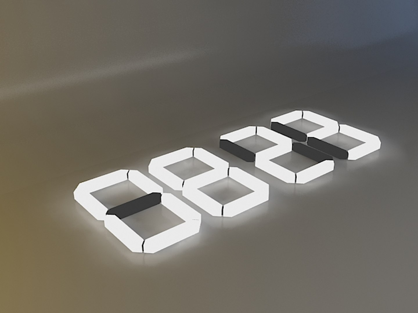 Digital Clock Light 3d 3ds