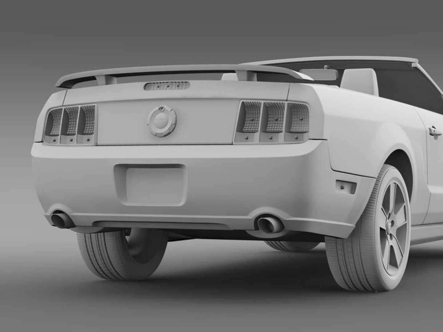 3D Model Mustang Convertible Gt 2005 - TurboSquid 1529305