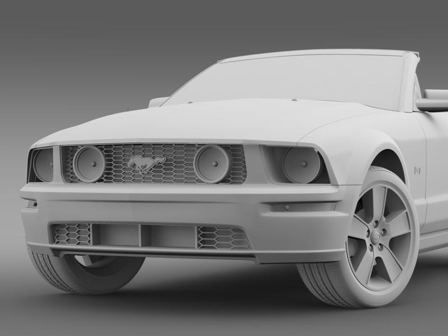 3D Model Mustang Convertible Gt 2005 - TurboSquid 1529305