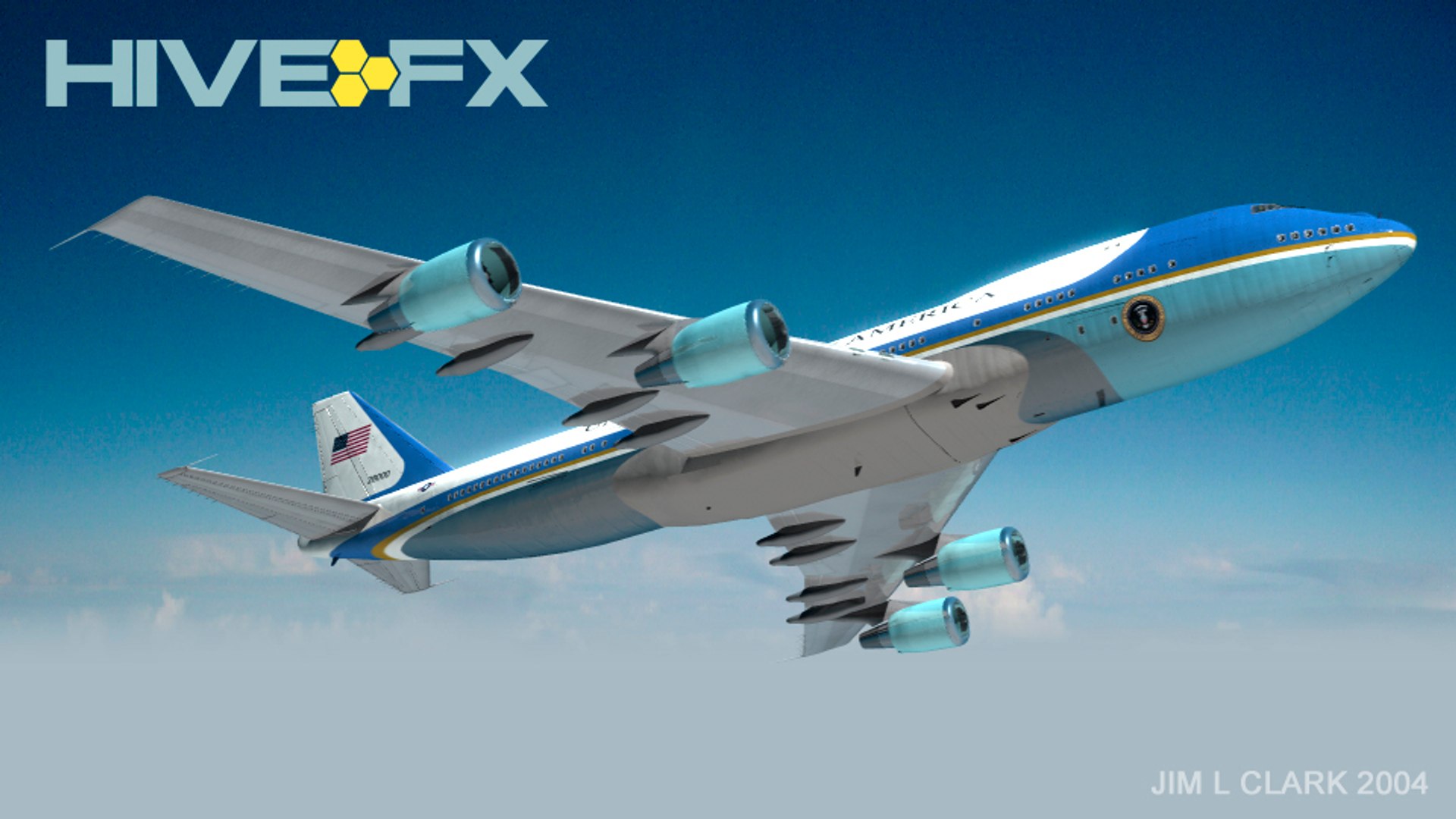 Boeing 747 Airforce Af1 3d Model