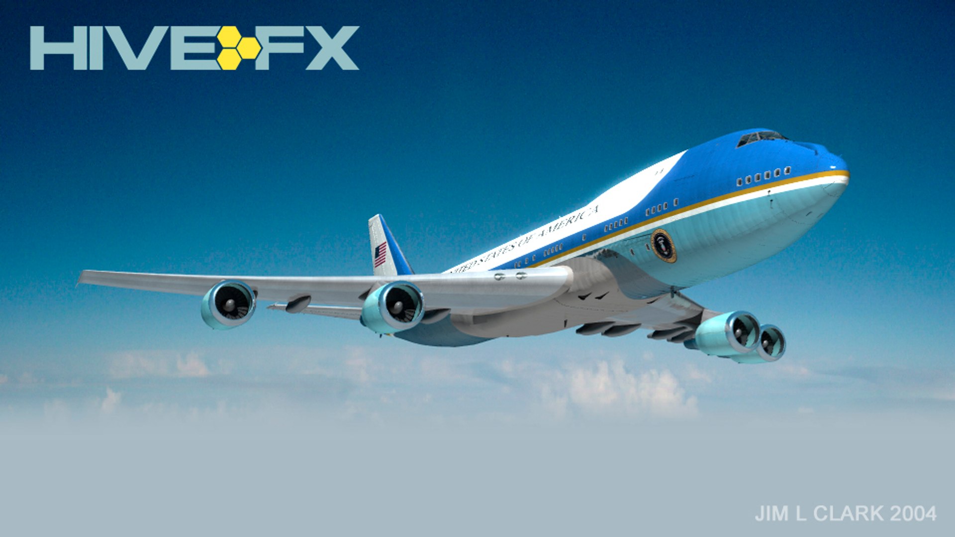 Boeing 747 Airforce Af1 3d Model