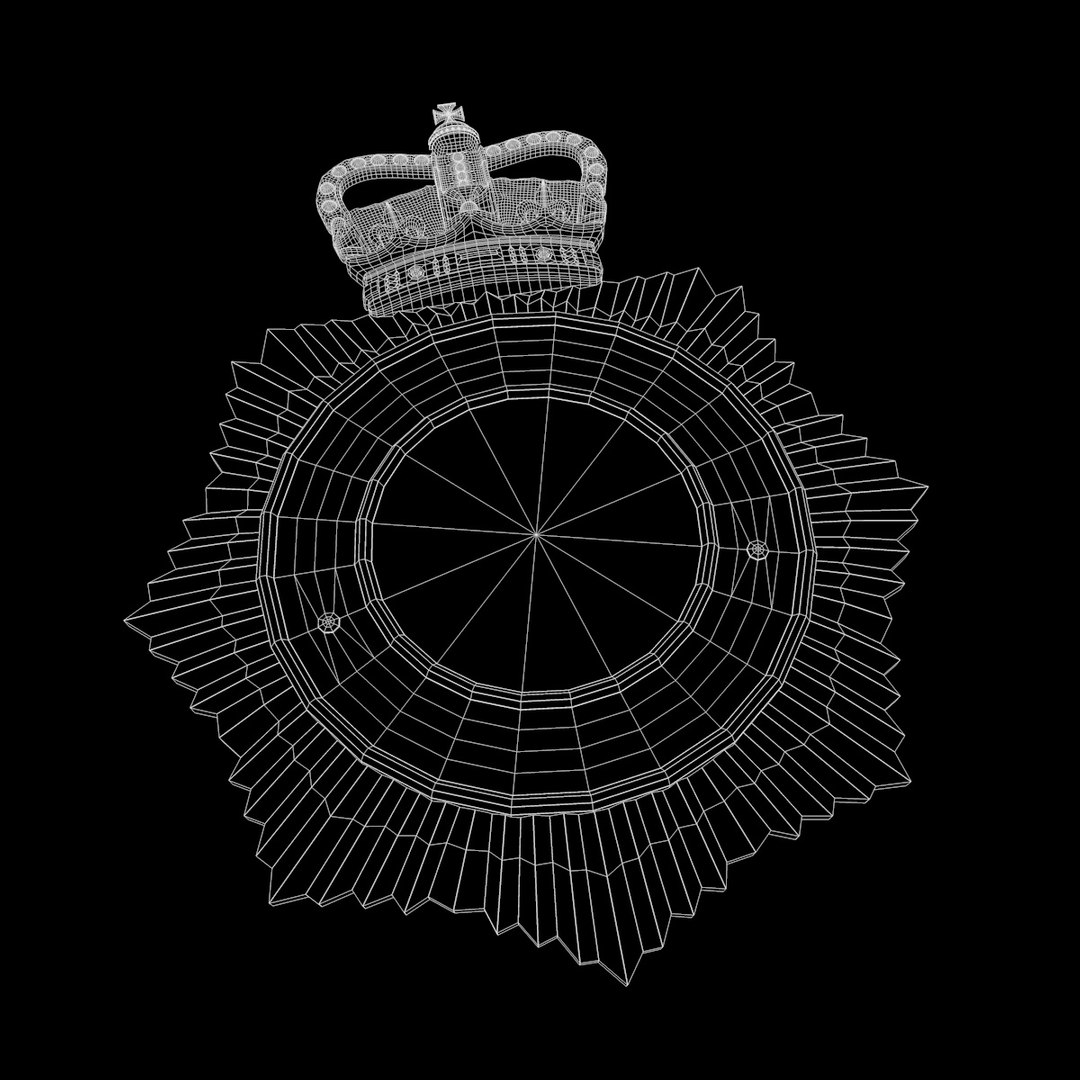 3d Uk Police Helmet Badge