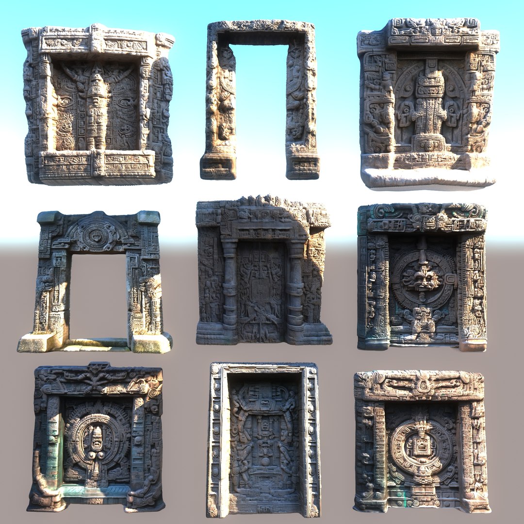 Mayan Gate Pack 16 3D - TurboSquid 2065685