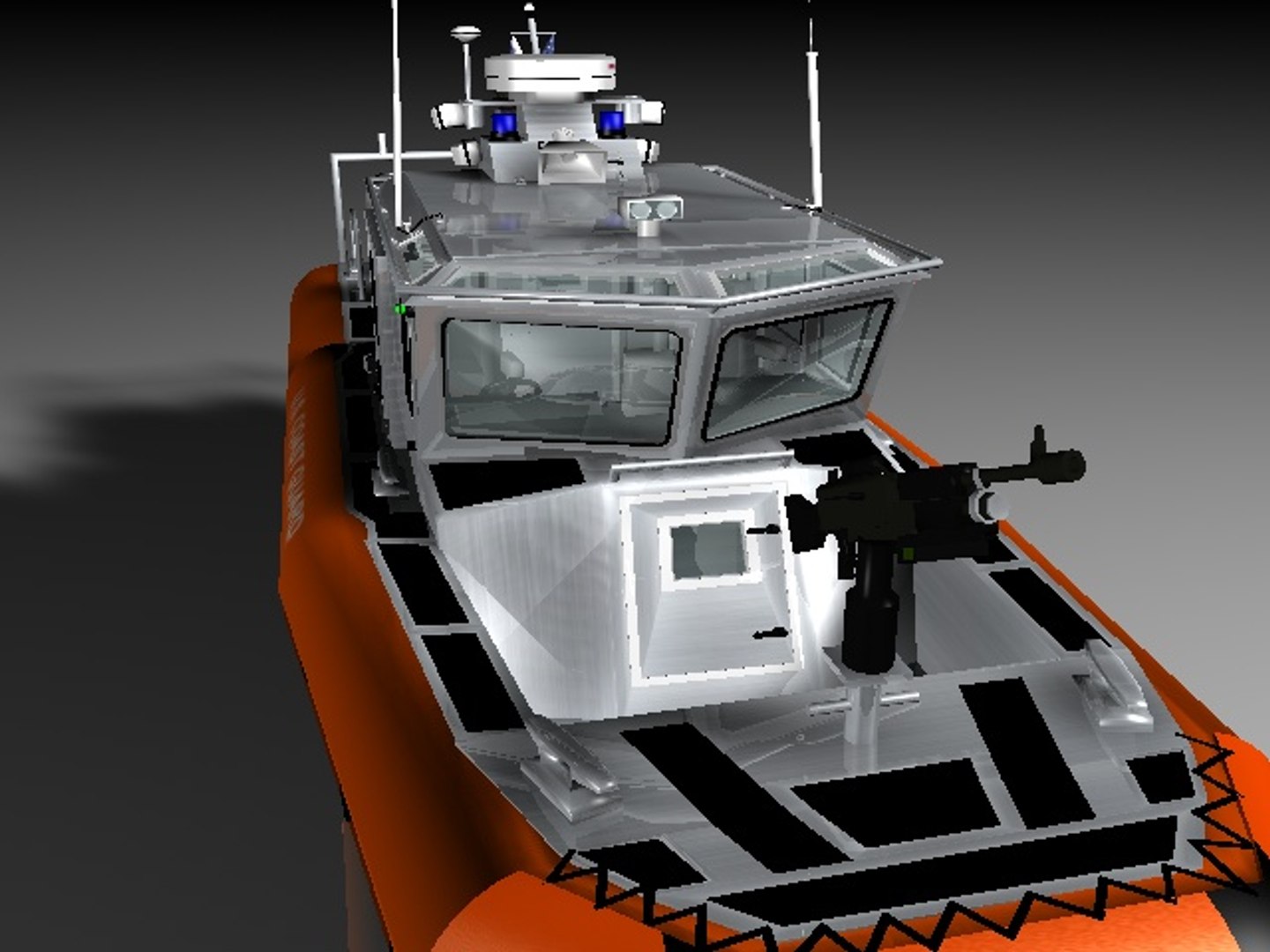 3d Coast Guard Rb-hs Boat Model