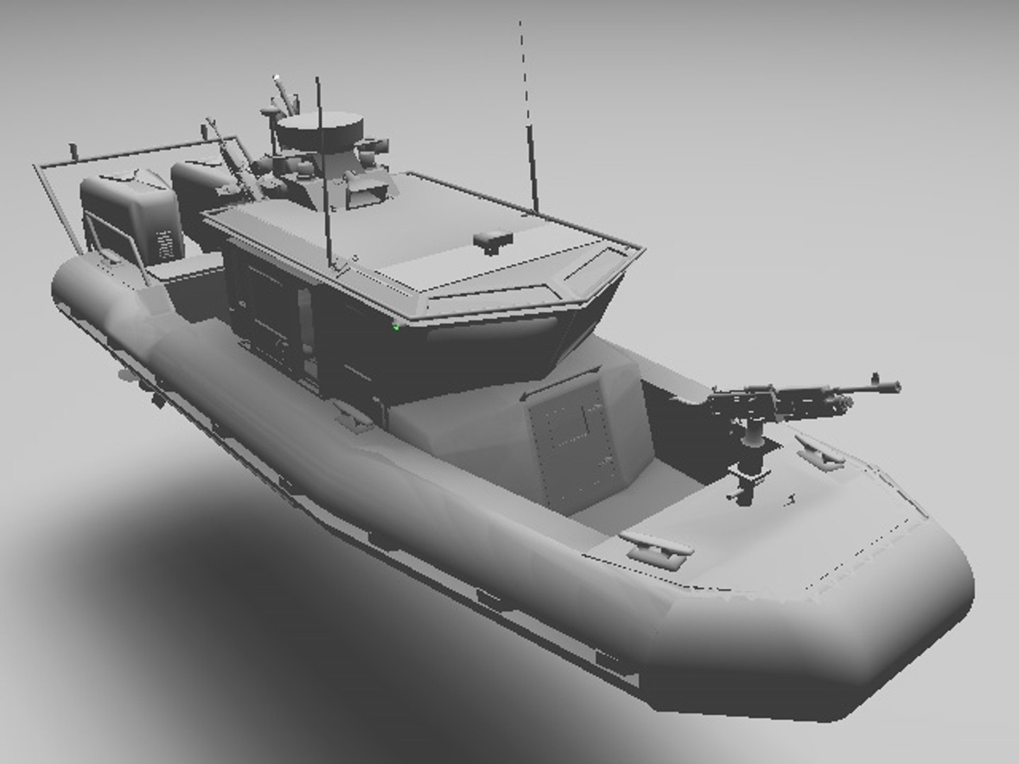 3d Coast Guard Rb-hs Boat Model