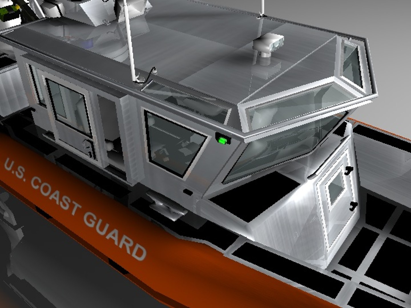 3d Coast Guard Rb-hs Boat Model