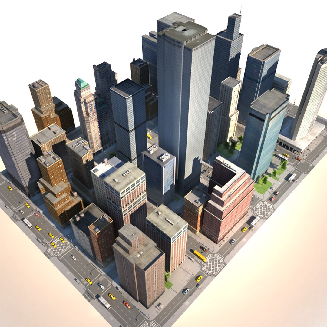 3d City Building V-ray