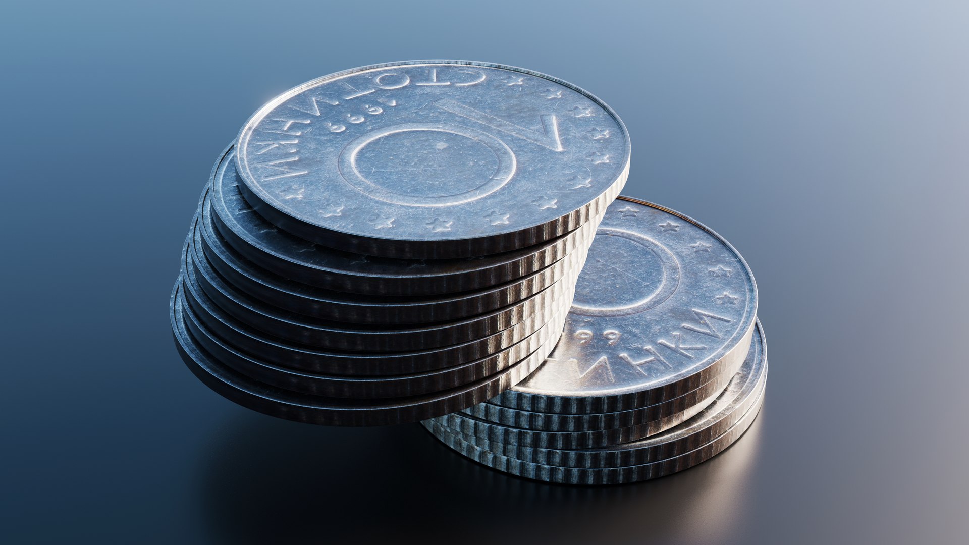 3D Coin Bulgarian Lev - TurboSquid 2286957