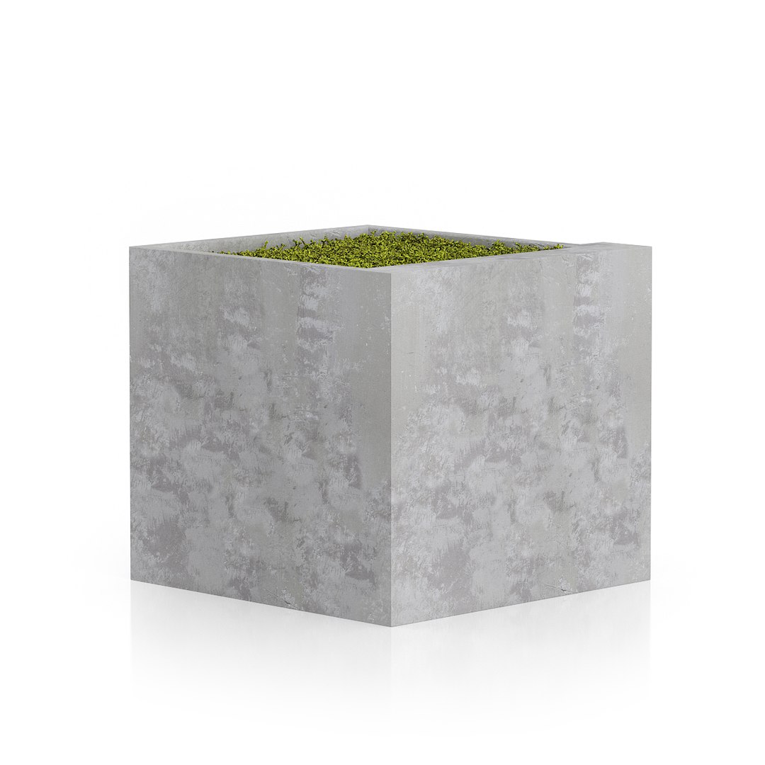 3d square moss pot