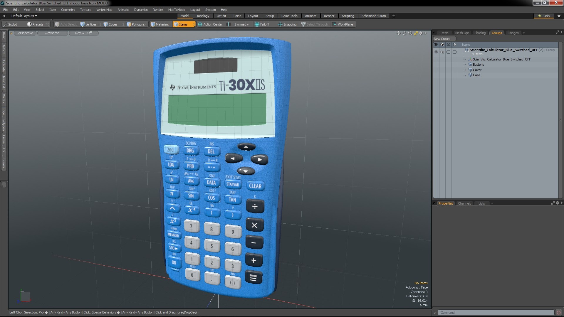 3D Model Scientific Calculator Blue Switched OFF - TurboSquid 2148624
