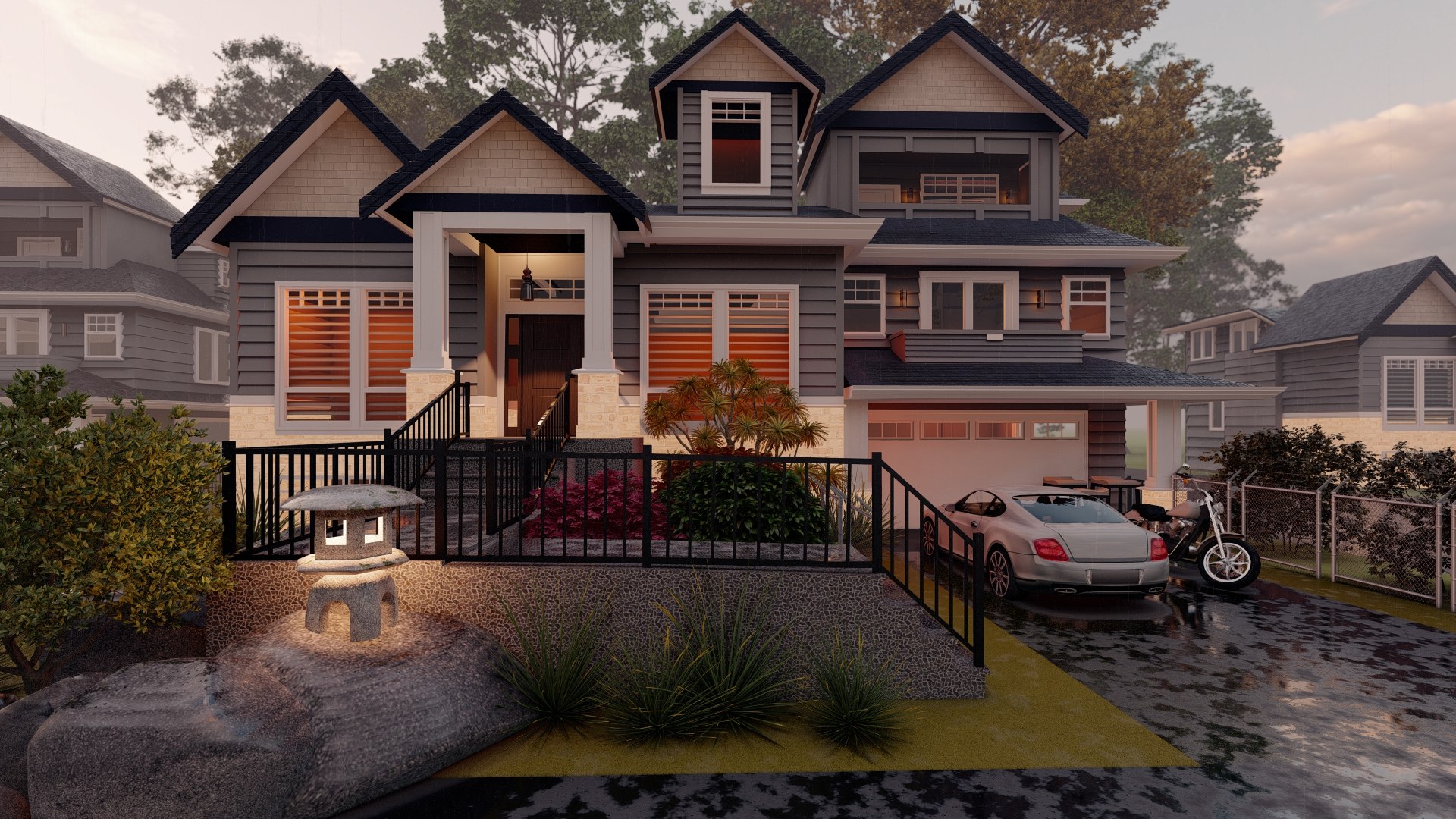 3D realistic modern house model - TurboSquid 1612989