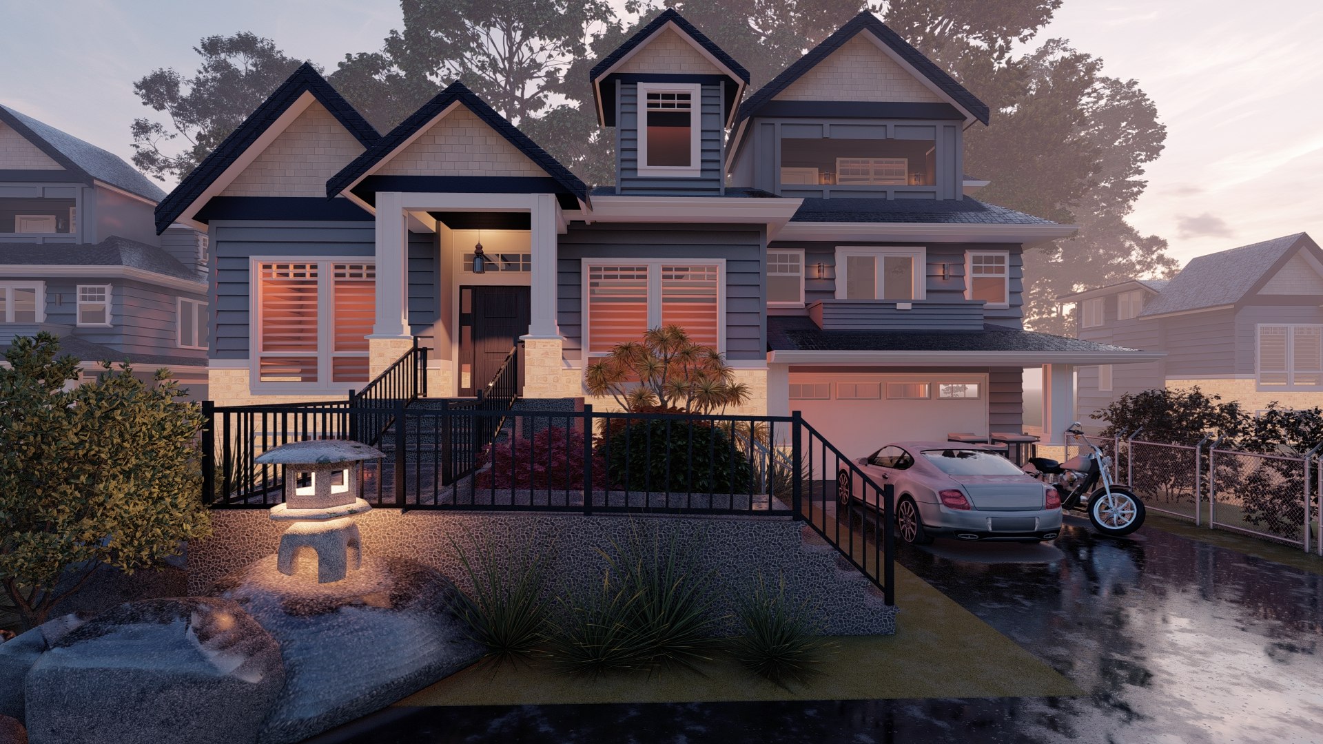 3D realistic modern house model - TurboSquid 1612989